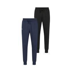 Chinohose Kappa "Kappa Trouser KULogo Caseri", Herren, Gr. M, Normalgr&ouml;&szlig;en, schwarz, blau marine, Obermaterial: 60% Polyester, 40% Polyurethan, Hosen Chinohose