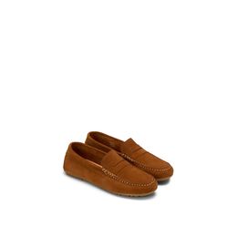 Marc O'Polo Mokassin MARC O'POLO "Selma", Herren, Gr. 36, cognac, Veloursleder, unifarben, Schuhe Mokassin, Slipper, Schlupfschuh, Loafer mit Memory Foam-Innensohle