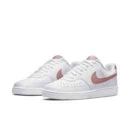 Sneaker Nike Sportswear "Court Vision Low Next Nature", Damen, Gr. 42,5, rosa (wei&szlig;, pink, oxford), Synthetik, Schuhe Skaterschuh Sneaker low, Design auf den Spuren des Air Force 1