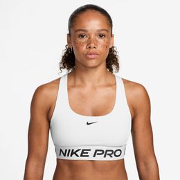 Sport-BH Nike "W NP DF 365 LS BRA", Damen, Gr. L, N-Gr, wei&szlig;, schwarz, Obermaterial: 83% Polyester, 17% Elasthan, BHs Sport-BH, f&uuml;r sportliche Aktivit&auml;ten, glattes und elastisches Material