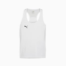 Tanktop Puma "TEAMGOAL TANK TOP", Damen, Gr. XS, Puma wei&szlig;, Puma schwarz, feather gray, Interlock, Obermaterial: 100% Polyester, unifarben, slim fit normal, Rundhals, Tops Tanktop, Slim Fit Passform, f&uuml;r intensive Fu&szlig;ball-Trainingseinheiten