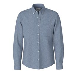 JOOP! Langarmhemd JOOP JEANS "Hali", Herren, Gr. XL, N-Gr, dunkelblau, Web, Obermaterial: 55% Leinen, 45% Baumwolle, unifarben, regular fit normal, 1-Knopf-Manschette, Hemden
