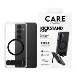 CARE BY PANZERGLASS Handyh&uuml;lle "Urban Explorer Case mit Kickstand/Qi f&uuml;r Samsung Galaxy S26", transparent, Samsung Galaxy S26, H&uuml;llen, Backcover, Schutzh&uuml;lle, Handyschutzh&uuml;lle, Case, Schutzcase, sto&szlig;fest
