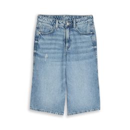 Bermudas Tom Tailor, Jungen, Gr. 140, N-Gr, used light stone blau, Denim/Jeans, Obermaterial: 100% Baumwolle. Futter: 100% Baumwolle, unifarben, Basic kniebedeckend, Hosen Bermudas, im 5-Pocket-Style, for Girls