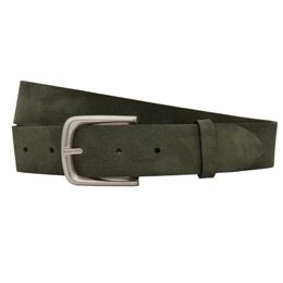 Lederg&uuml;rtel AnnaMatoni "AnnaMatoni Damen Lederg&uuml;rtel in hochwertigem Velour Leder 4cm", Damen, Gr. TW85 - 100cm Gesamtl&auml;nge, olive 560, 100% Leder, G&uuml;rtel Lederg&uuml;rtel