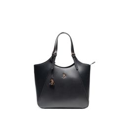Tragetasche U.S. Polo Assn. "JONES LARGE SHOPPING BAG SHOPPER Damen", Damen, Gr. B/H/T: 15cm onesize, schwarz, Polyurethan, Taschen, Tragetasche Damen, Shopper, Einkaufstasche, Fashion, Lifestyle, Sale