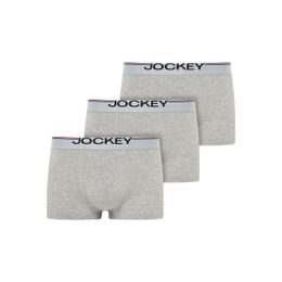 Trunk Jockey "Cotton Stretch", Damen, Gr. L, grau heather, Single Jersey, Obermaterial: 95% Baumwolle, 5% Elasthan, Unterhosen, (3er Pack), atmungsaktiv, passgenau mit Stretchanteil