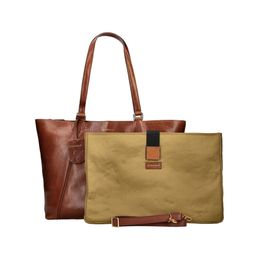 Henkeltasche Burkely "Burkely Taschen Leder", Herren, Gr. onesize, chestnut, Leder, Taschen