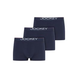 Trunk Jockey "Cotton Stretch", Damen, Gr. L, blau, Single Jersey, Obermaterial: 95% Baumwolle, 5% Elasthan, unifarben, Unterhosen, (3er Pack), atmungsaktiv, passgenau mit Stretchanteil