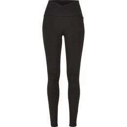 Leggings Urban Classics "Urban Classics Damen Ladies Recycled V Waist Leggings", Damen, Gr. S, US-Gr&ouml;&szlig;en, schwarz, 78% Polyester, 22% Elasthan, unifarben, skinny fit, Hosen Leggings