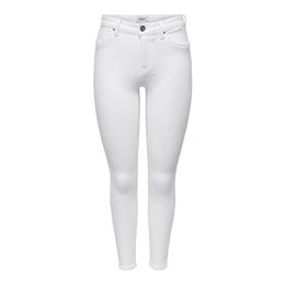 Skinny-fit-Jeans Only "ONLPOWER MID SK PUSHUP DNM GEN730", Damen, Gr. XS, L&auml;nge 32, wei&szlig; denim, Denim/Jeans, Obermaterial: 92% Baumwolle, 6% Polyester, 2% Elasthan, unifarben, skinny fit lang, Jeans, Baumwollmischung, skinny fit