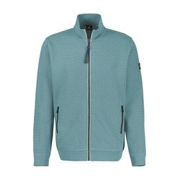 Sweatjacke Lerros "Sweatjacke aus weichem Baumwollmischgewebe", Herren, Gr. 4XL, arctic blau, 90% Baumwolle, 10% Polyester, Sweatjacken Sweatjacke