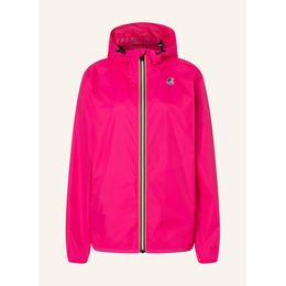Arbeitsjacke K-way "K-way Funktionsjacke LE VRAI 4.0 CLAUDE FLUO", Gr. M, pink intense, Obermaterial: 100% Nylon, Jacken