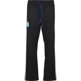 Jogginghose PEQUS "PEQUS PEQUS Football Logo Track Pant", Herren, Gr. XS, US-Gr&ouml;&szlig;en, schwarz, 100% Polyester, loose fit, Hosen Jogginghose