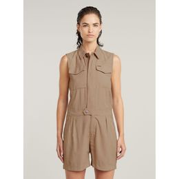 G-Star Raw Jumpsuit G-STAR "Summer Playsuit", Damen, Gr. L, Normalgr&ouml;&szlig;en, light toggee, Obermaterial: 90% Viskose, 10% Polyester, Overalls Jumpsuit