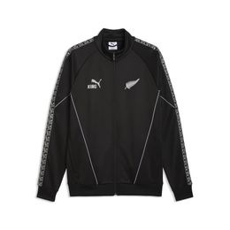 Sweatjacke Puma "Neuseeland KING Anthem Jacke Herren", Herren, Gr. S, schwarz silber metallic, Obermaterial: 37% Baumwolle, 63% Polyester. Taschenfutter: 100% Polyester. Rippe: 7% Elasthan, 93% Polyester. Besatz: 100% Polyester, Sweatjacken Sweatjacke