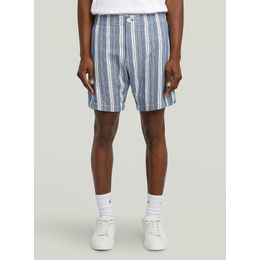 G-Star Raw Trainingsshorts G-STAR "Resort Shorts", Herren, Gr. 27, tiefblau irregular stripe, Obermaterial: 100% Baumwolle, Hosen