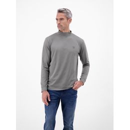 Sweatshirt Lerros "Herren-Shirt mit modischem Turtleneck", Herren, Gr. L, basalt grau, 95% Baumwolle, 5% Elasthan, Sweatshirts Sweatshirt