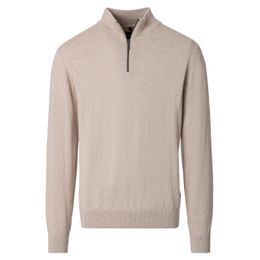 Troyer Venti "Venti Stricktroyer uni", Herren, Gr. L, beige, 70% Baumwolle, 25% Wolle, 5% Kaschmir, Pullover Troyer