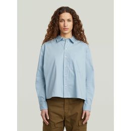 G-Star Raw Langarmshirt G-STAR "One Pocket Regular Hemd", Damen, Gr. L, faze blau, Obermaterial: 69% Baumwolle, 31% Polyester, Shirts Langarmshirt
