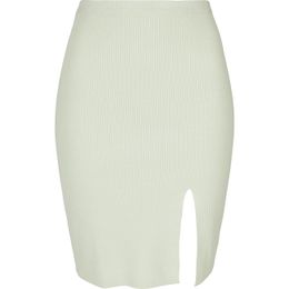 Sommerrock Urban Classics "Urban Classics Damen Ladies Rib Knit Skirt", Damen, Gr. M, lightmint, 35% Polyacryl, 35% Viskose, 30% Polyamid, unifarben, slim fit, R&ouml;cke