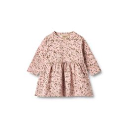 Shirtkleid Wheat "Wheat Jersey Dress L/S Sessa", M&auml;dchen, Gr. 62, rose powder flowers, 95% Baumwolle (Bio), 5% Elasthan, normal, Rundhals, Kleider Shirtkleid