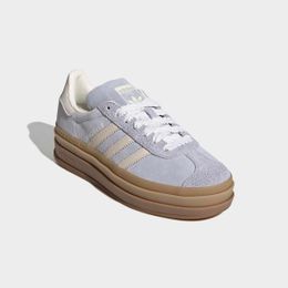 Sneaker adidas originals "GAZELLE BOLD", Damen, Gr. 36, crystal sky, chalk pearl, ice gold metallic, Leder, Schuhe Sneaker