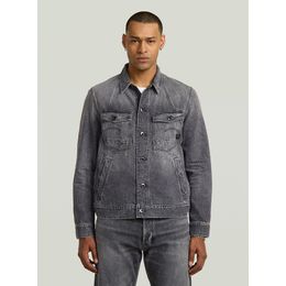 G-Star Raw Jeansjacke G-STAR "A-Line Slim Jacke", Herren, Gr. L, faded scoria grau, Obermaterial: 100% Baumwolle, Jacken Jeansjacke