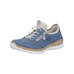 Sneaker Rieker "Rieker Sneaker Lederimitat", Herren, Gr. 36, blau, Lederimitat, Schuhe Sneaker