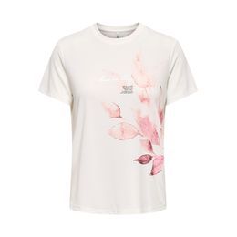 Kurzarmshirt Only "ONLFREE LIFE MODAL S/S ATELIER TOP JRS", Damen, Gr. L, cloud dancer print:free desert muse, Jersey, Obermaterial: 70% Modal, 30% Polyester, bedruckt, regular fit normal, Rundhals, Shirts, Materialmix, Rundhals