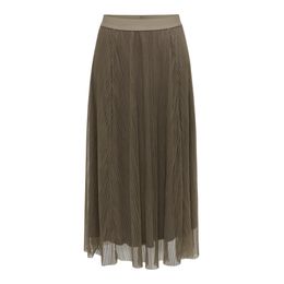 Maxirock Only "ONLLAVINA SKIRT JRS", Damen, Gr. L, walnut, Jersey, Obermaterial: 100% Polyester, unifarben, wadenlang, R&ouml;cke Maxirock, Polyester