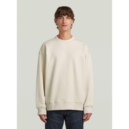 G-Star Raw Longpullover G-STAR "GS-01 Relaxed Sweatshirt", Herren, Gr. XXL, wei&szlig;bait, Obermaterial: 100% Baumwolle, Pullover Longpullover