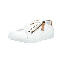 Sneaker Andrea Conti "Andrea Conti Sneaker Leder", Damen, Gr. 36, wei&szlig;, braun, Leder, Schuhe Sneaker