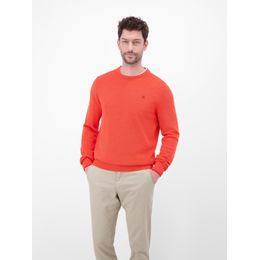 Sweatshirt Lerros "Sweatshirt in sportiver 2-Tone-Optik", Herren, Gr. L, vivid rot, 100% Baumwolle, Sweatshirts Sweatshirt