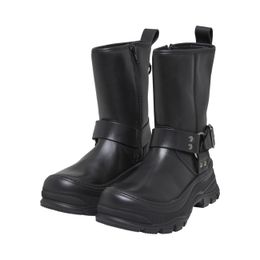 Stiefel Buffalo "Buffalo Buffalo roam biker hi", Damen, Gr. 37, schwarz, Leder, unifarben, Schuhe Stiefel