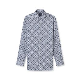 Businesshemd OLYMP "OLYMP Luxor, modern fit, New Kent", Herren, Gr. 39, Normaler Arm, blau (bleu), 100% Baumwolle, Hemden