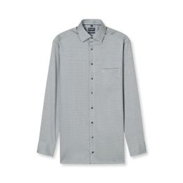 Businesshemd OLYMP "OLYMP Luxor, modern fit, New Kent", Herren, Gr. 39, Normaler Arm, grau, gr&uuml;n, 100% Baumwolle, Hemden