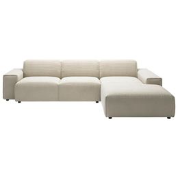 Pure Home Lifestyle Ecksofa 9125, Natur, Textil, 4-Sitzer, Ottomane rechts, L-Form, 300x189 cm, Goldenes M, Made in EU, Oeko-Tex&reg; Standard 100, DGM-Emissionslabel, seitenverkehrt erh&auml;ltlich, Hocker erh&auml;ltlich, Wohnzimmer, Sofas & Couches, Wohnlandschaften, Ecksofas