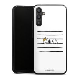 DeinDesign Galaxy A34 5G Handy Slim Case extra d&uuml;nn Silikon Handyh&uuml;lle schwarz H&uuml;lle Snoopy Dog Peanuts Silikon Slim Case