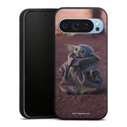 DeinDesign Google Pixel 9 Pro XL Handy Premium Silikon H&uuml;lle Handyh&uuml;lle schwarz Case The Child Star Wars Baby Yoda Silikon Premium Case