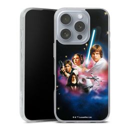 DeinDesign iPhone 16 Pro Handy Silikon H&uuml;lle Case transparent Handyh&uuml;lle Star Wars Lightsaber Merchandise Silikon Case
