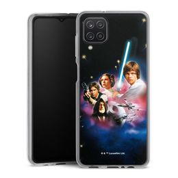 DeinDesign Galaxy A12 Handy Silikon H&uuml;lle Case transparent Handyh&uuml;lle Lightsaber Star Wars Merchandise Silikon Case
