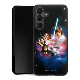 DeinDesign Galaxy S25 FE Handy Premium Silikon H&uuml;lle Handyh&uuml;lle schwarz Case Star Wars Lightsaber Merchandise Silikon Premium Case