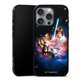 DeinDesign iPhone 16 Pro Handy Silikon H&uuml;lle Case schwarz Handyh&uuml;lle Star Wars Lightsaber Merchandise