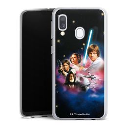 DeinDesign Galaxy A40 Handy Silikon H&uuml;lle Case transparent Handyh&uuml;lle Star Wars Lightsaber Merchandise Silikon Case