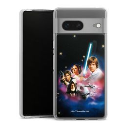 DeinDesign Google Pixel 7 Handy Silikon H&uuml;lle Case transparent Handyh&uuml;lle Star Wars Lightsaber Merchandise Silikon Case