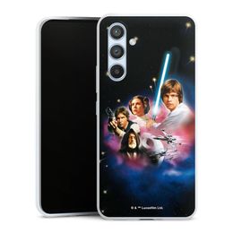 DeinDesign Galaxy A54 5G Handy Slim Case Silikon Handyh&uuml;lle transparent H&uuml;lle extra d&uuml;nn Star Wars Lightsaber Merchandise Silikon Slim Case