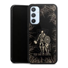 DeinDesign Galaxy A54 5G Handy Gallery Case Handyh&uuml;lle 9H Geh&auml;rtetes Glas R&uuml;ckseite H&uuml;lle Tv Show Designs Wikinger Vikings Gallery Case