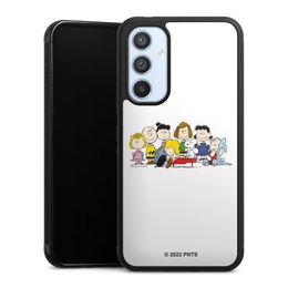 DeinDesign Galaxy A54 5G Handy Gallery Case Handyh&uuml;lle 9H Geh&auml;rtetes Glas R&uuml;ckseite H&uuml;lle Merchandise Peanuts Kindheit Gallery Case