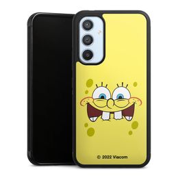 DeinDesign Galaxy A54 5G Handy Gallery Case Handyh&uuml;lle 9H Geh&auml;rtetes Glas R&uuml;ckseite H&uuml;lle Spongebob Official Licensed Product Kindheit Gallery Case